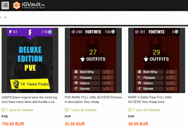 IGVault : Avis sur le Site d'Achat de Clés, Comptes et Objets de Jeux