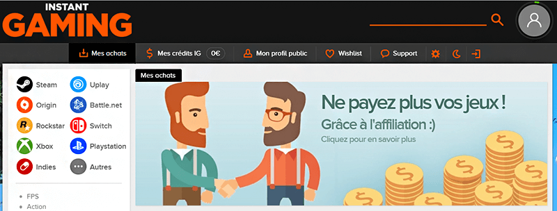 Instant Gaming : Avis sur la Plateforme de Clés CD (Tous Supports)